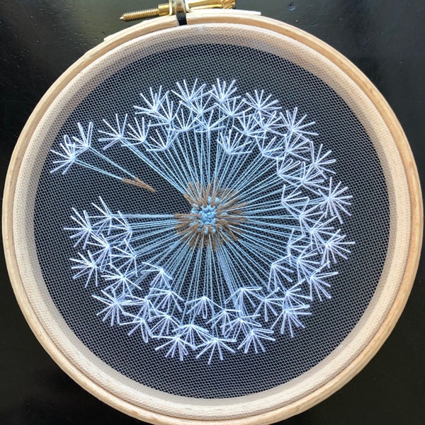 Feather Botanical Hand Embroidery. Feather Wall Art. Original ...