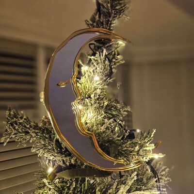 Crescent Moon and Star Christmas Tree Ornaments. - Etsy