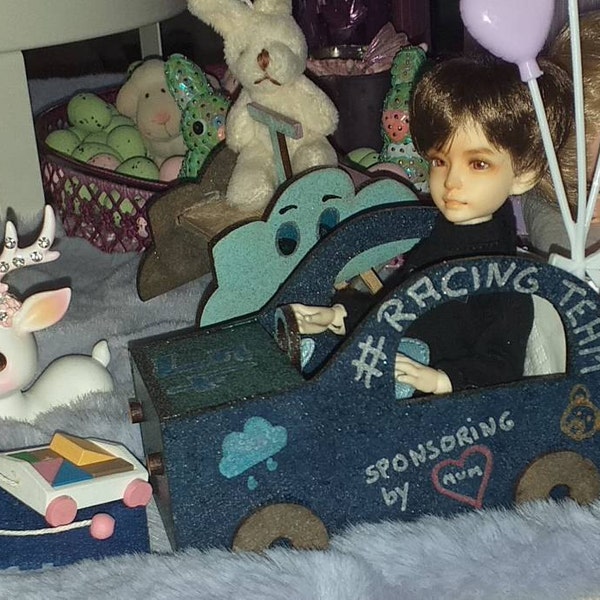 Tea Set 1/4 Diorama Accessory for Dolls BJD Minifee MSD, Ellowynn Wilde ...