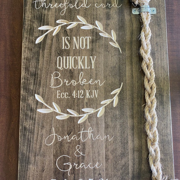 KJV Bible | A Threefold Cord | God's Knot | Unity Rope | Braid for ...