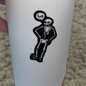 MINI Skeleton Vinyl Sticker - Etsy