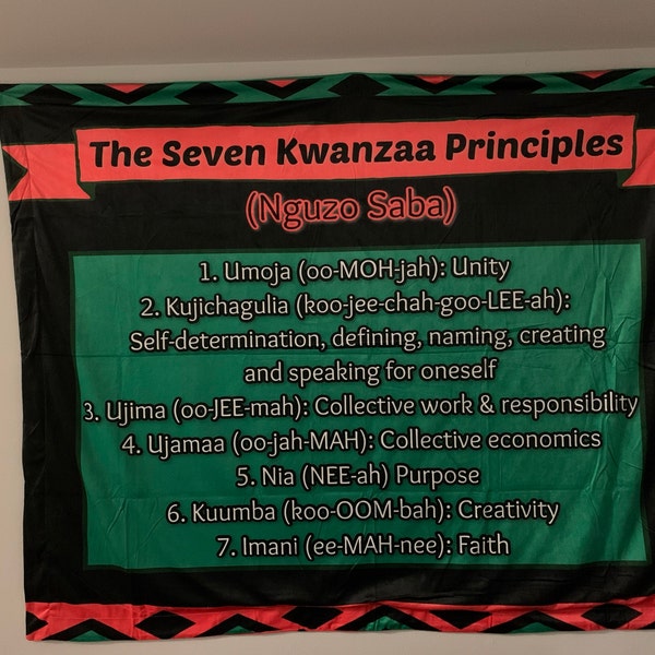 Kwanzaa Seven Principles, Kwanzaa Decorations, Printable Kwanzaa Sign ...