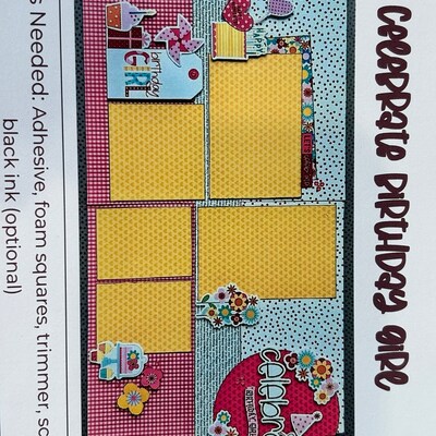 Crop and Create 12x12 Scrapbook Layout Page Kit - Etsy