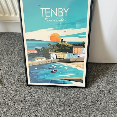 Tenby Prints, Tenby Art, Wales Print Poster, Tenby Harbour ...