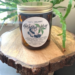 Custom Elderberry Syrup Labels, Printed Elderberry Syrup Stickers ...