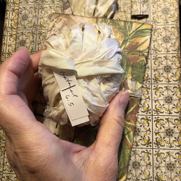 GRITTY Princess 9yd Recycled Silk Ribbon, HAT Ribbon, Artisan Ribbon ...