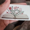Floral Book Sticker / Open Book Sticker / Reading Sticker / Book ...
