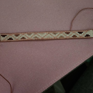 Pink Rose Gold Bead Loom Pattern, Geometric Loom Bracelet Pattern ...
