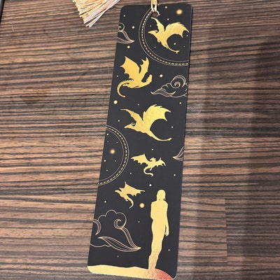 Fourth Wing Gold Foiled Bookmark Dragon Bookmark Book Lover Fantasy ...