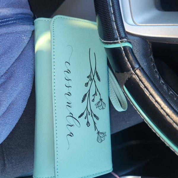 Personalized Leather Wallet for Women, Custom Leather Purse, Women ...