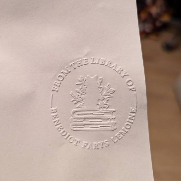 Custom Book Embosser, Wedding Embosser, Custom Embosser, Initials ...