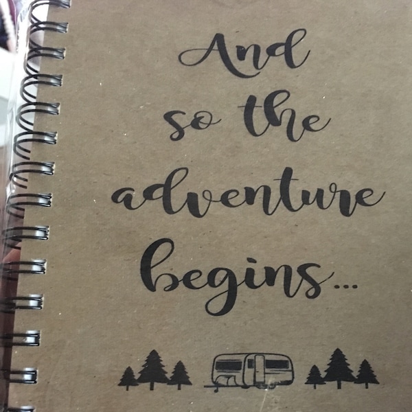 Travel Notebook, and so the Adventure Begins... -5 X 7 Journal ...
