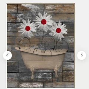 Rustic Modern Blue Brown Floral Home Decor Modern Farmhouse - Etsy