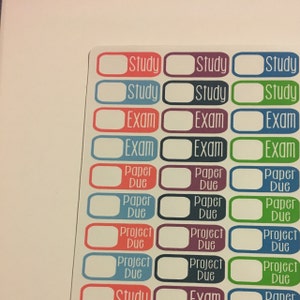 College Stickers / College Planner Stickers / Fits Erin Condren ...