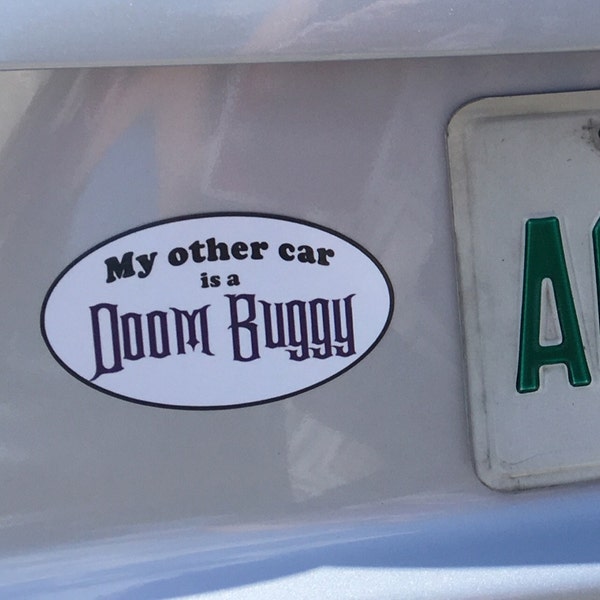 Haunted Mansion Doom Buggy Car Magnet or Sticker - "my Other Car is a ...