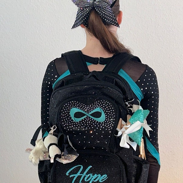 Nfinity Black Sparkle Backpacks With Teal Logo - Includes ...