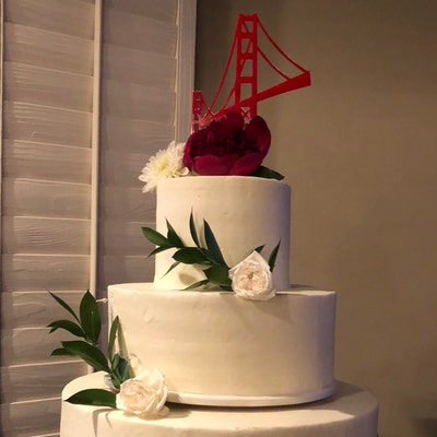 Golden Gate Cake Topper, San Francisco Bridge Cake Topper, Golden Gate ...