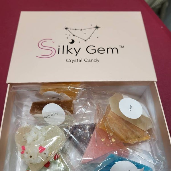 The Gemmies Handmade Kohakutou Candy, Multiple Flavored, Crystal Candy ...