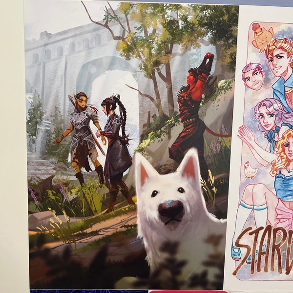 BG3 Baldur's Gate 3 Print Ft. Karlach Shadowheart Lae'zel Scratch ...