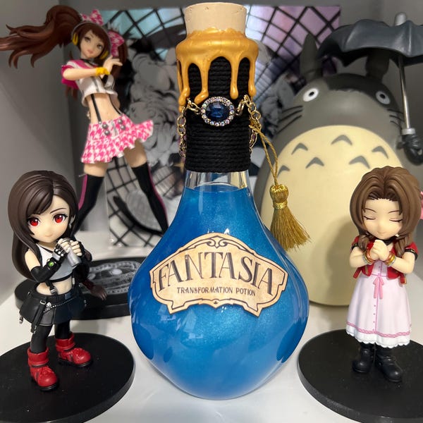 FINAL FANTASY Inspired FANTASIA Potion Bottle With Magical Swirling ...
