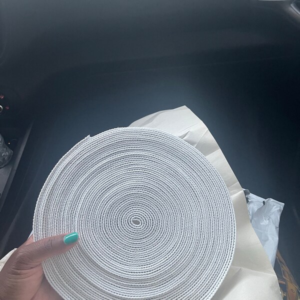 Ribbed Non-roll Waistband Elastic, 2" Wide White Ribbed Texture ...