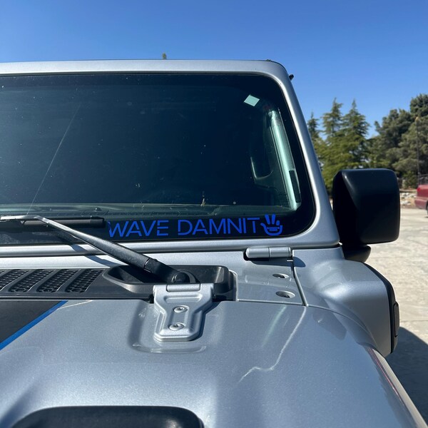 Wave Damnit Decal - Etsy