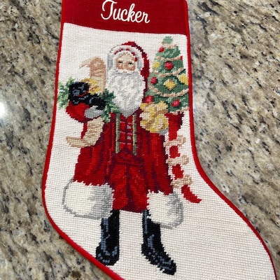 Personalized Needlepoint Christmas Stockings, Monogrammed Family ...