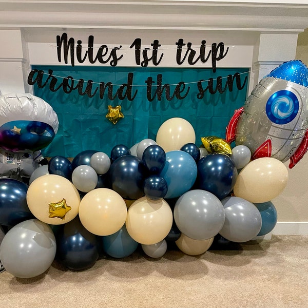 Astronaut Balloon Garland Kit, Outer Space Theme Birthday Decorations ...