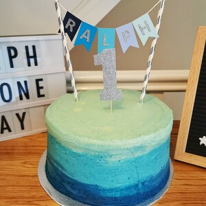Personalized Boys Cake Topper Boys Cake Bunting Custom Cake - Etsy UK