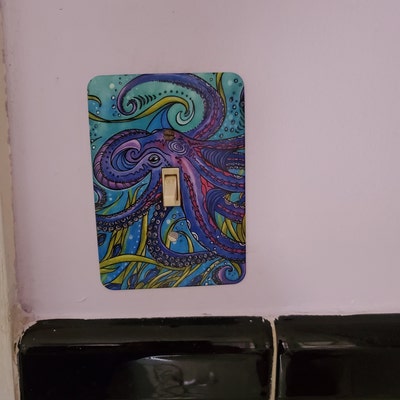Octopus, Switch Plate, Lightswitch Cover, Lightswitch Plate - Etsy