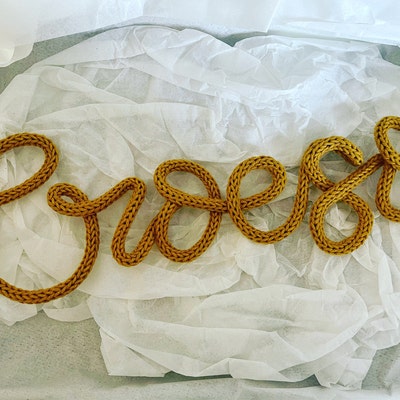 Knitted Wire Words Story Time, Knitted Letters, Knitted Words, Woolly ...