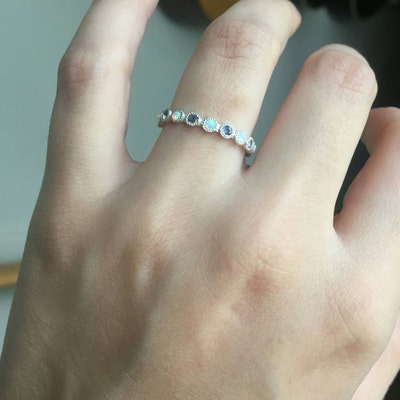 Unique Eternity Ring Made in Gold or Silver Set With - Etsy