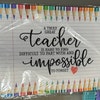 20 Oz Skinny Tumbler Rainbow Pencils Teacher Tumbler Crayons Teacher ...