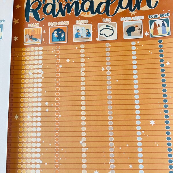 Personalized Ramadan Tracker for Kids and Adults - EID Decor - Ramadan ...