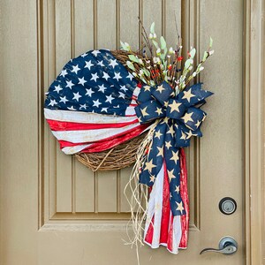 Patriotic Wreath Memorial Day Wreath Veterans Wreath - Etsy