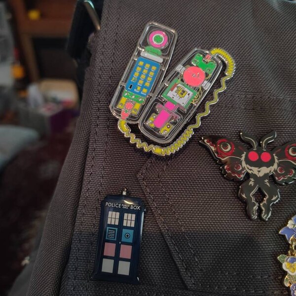 90s Clear Neon Phone Deluxe Enamel Pin V2.0 - 90s Nostalgia - Nineties ...