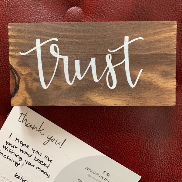 One Little Word - Custom Hand-lettered Wood Sign - Shelf Sitter - Word ...