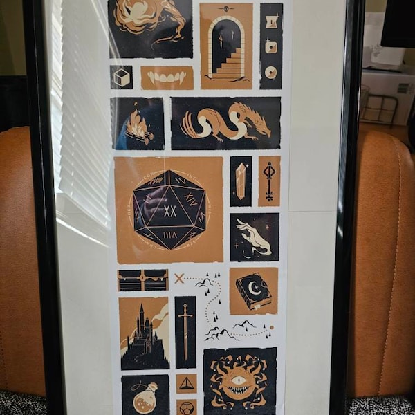 Dungeons and Dragons Inspired Iconic Art Print - Multiple Color Options ...