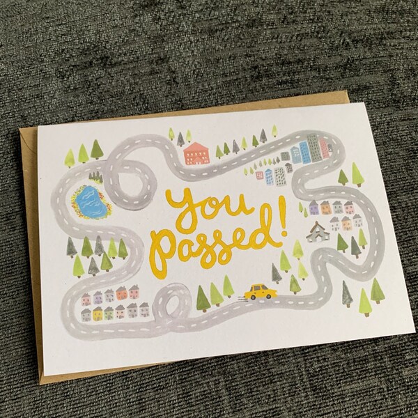 You Passed Celebration Card - Etsy