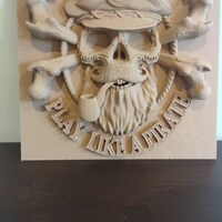 Pirate Captain, 3D STL Model for Cnc Users, CNC Router Engraver, V ...
