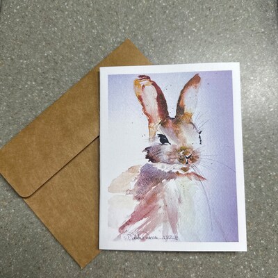 8X10 Brown Bunny Original Watercolor Painting Print, Great New Mom Gift ...