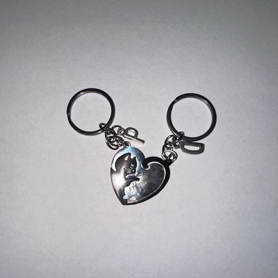 Love Heart Keychain Made From Bricks With Birthstones - Etsy
