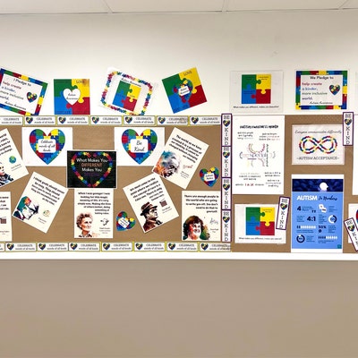 Autism Awareness Bulletin Board, Poster Set, Student Worksheet ...