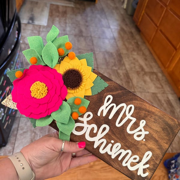 Classroom Garland Decor Custom Teacher Name Banner Composition Notebook ...