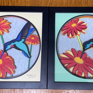 3D Hummingbird SVG Layered Hummingbird Svg Hummingbird Shadow Box Svg ...