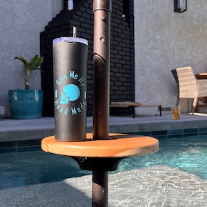 Basement Bar Pole Table Tray, Drink Shelf Wrap. Adjustable, Free ...