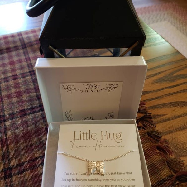 Hug From Heaven Gift From Angel Wings Necklace Gift From Heaven ...