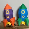 DIY Papercraft Rocket,rocket Lamp,paper Rocket,rocket Gifts,rocket Toy ...