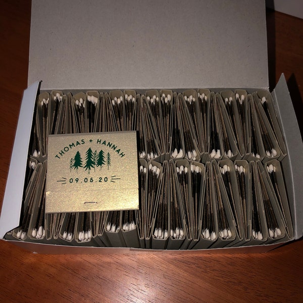 Custom Forest Names Matchbooks - Wedding Favor, Wedding Matches ...