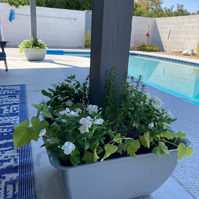 Brilliant White Snappot® Post Planter Kit-flower Pot for Mailbox Post ...